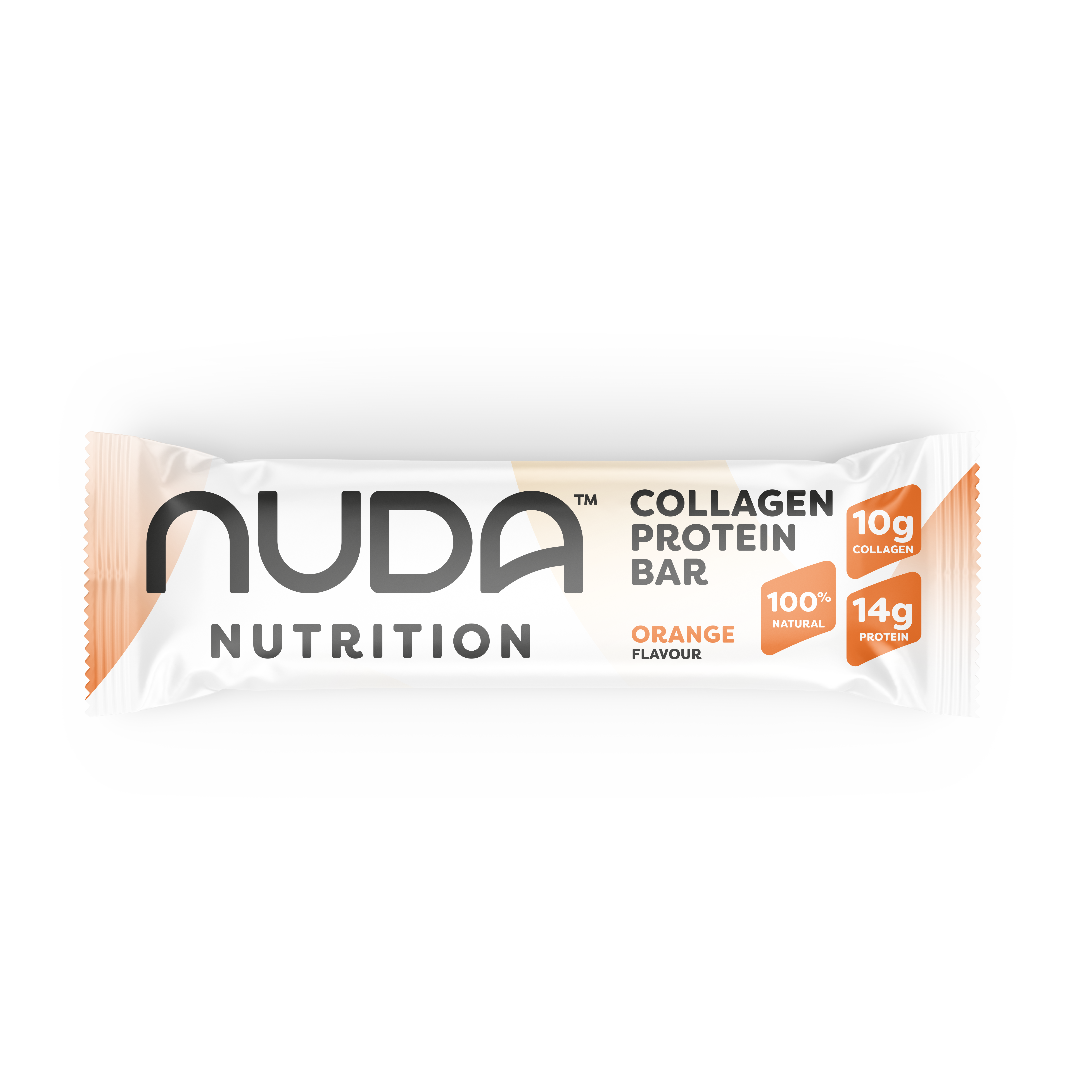 Orange Collagen Protein Bar | 10g Collagen, 14g Protein | Nuda Nutrition
